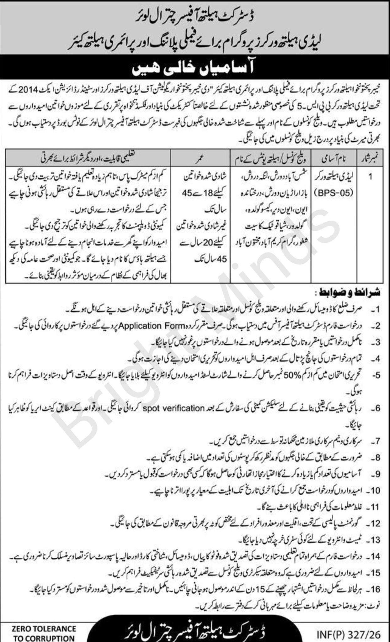 Lady Health Worker Jobs 2026 – Apply Online & Eligibility Guide